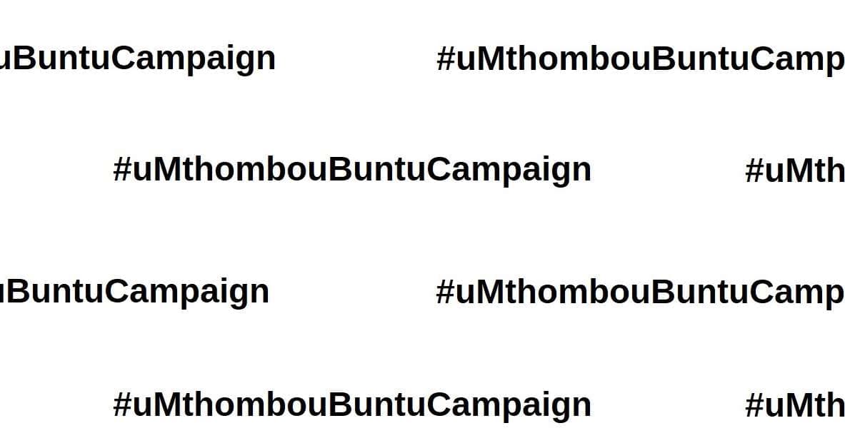 uMthombo's uBuntu Campaign - uMthombo Street Children SA